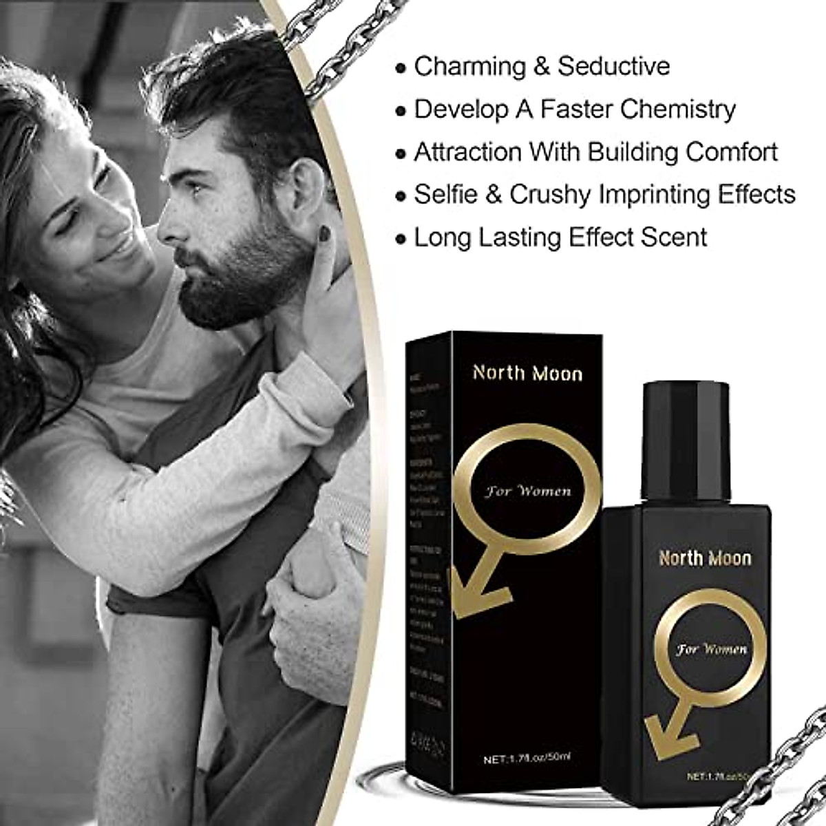 North Moon Men Cologne Perfume, Perfume Women Seduce Enhance Temperament Eau Toilette Cologne for Men Attract Women Phero007 Cologne Perfume Man clogskystm Perfume Venom Love (1pc* 50ml)