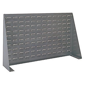 Akro-Mils 98636 Louvered Steel Work Bench Storage Rack for Mounting AkroBin Storage Bins, (36-Inch W x 8-Inch D x 20-Inch H), Gray