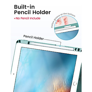 OYEEICE Keyboard case for iPad 9.7 inch, iPad 6th Gen (2018), iPad 5th Gen (2017), iPad Air 2 (2014) - 7 Color Backlit Wireless Keyboard with Pencil Holder for iPad 6th/5th Pro 9.7'' Air 2/1 - Teal
