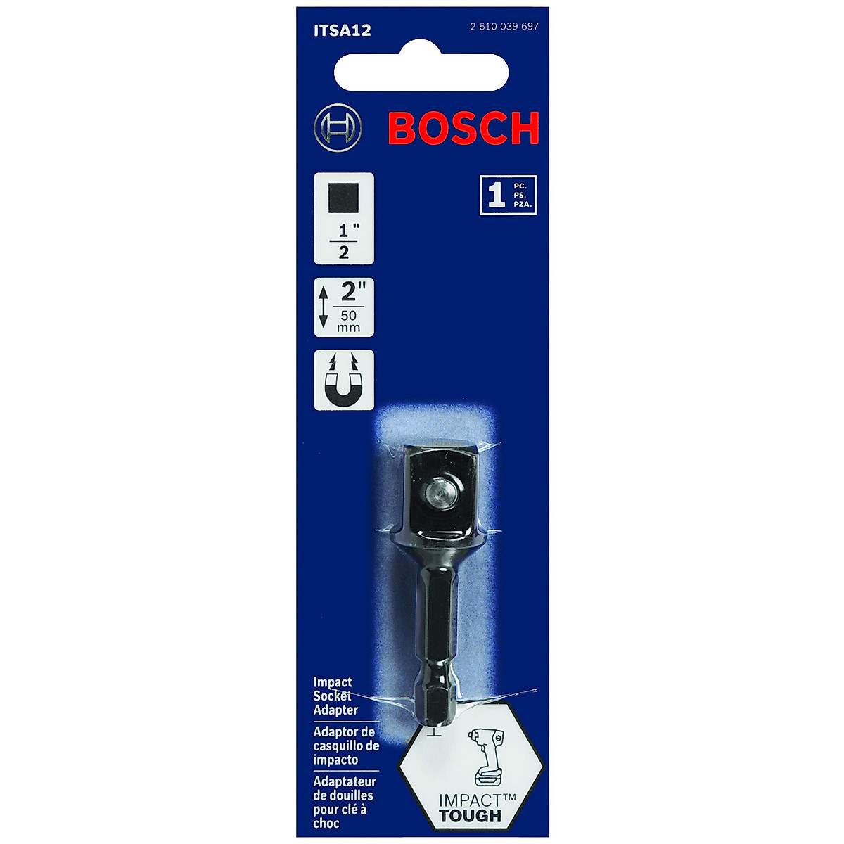 BOSCH ITSO14516 1-Piece 5/16 In. Impact Tough 1/4 In. Thin-Wall Hex Socket