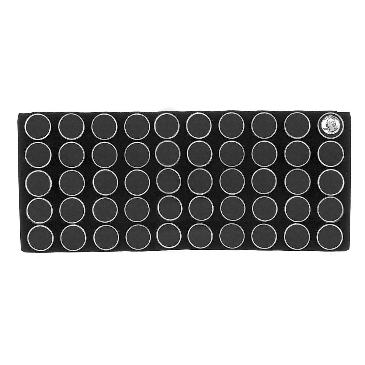 888 Display USA - 50 Black Foam Gem Jars Showcase with Black Stackable Display Tray