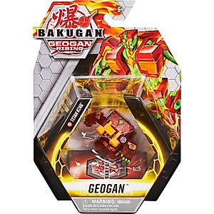Bakugan Geogan Rising 2021 Pyrus Titan King Geogan Collectible Action Figure and Trading Cards