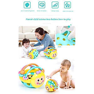 New Kids Educational Toys, Soft Kids Toy Bell Rattles Ball Toy, Infant Toy Plastic Hand Bell, Sensory Toy Fitness Rattle Toys for Girls Boys
