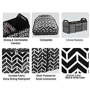 HXR Car Boot Bags 2 Pcs Car Storage Box Auto Supplies Car Trunk Storage Box Foldable Organizer Car Boot Bags (Color : Pink)