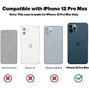 LeYi Compatible for iPhone 12 Pro Max Case with [2 Pack] Tempered Glass Screen Protector and Camera Lens Protector for Women Men, Military-Grade Phone Case for iPhone 12 Pro Max, Rose Gold
