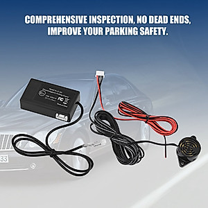 Tihebeyan Auto Electromagnetic Car Radar Sensor System, Reverse Parking Parking Reverse Backup Radar Sensor Car Electromagnetic Parking Kit