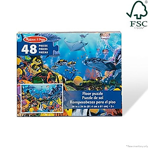 Melissa & Doug Underwater Ocean Floor Puzzle (48 pcs, 2 x 3 feet) - FSC Certified