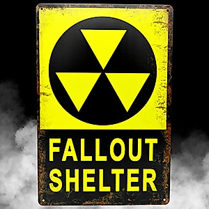 Fallout Shelter Man Cave Decor Accessories Game Room Mancave Decorations Fallout Merchandise Metal Sign 8x12" Inches