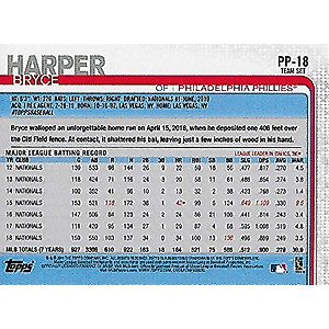 Philadelphia Phillies 2019 Topps Factory Sealed Special Edition 18 Card Team Set with The First Phillies Card of Bryce Harper Plus Rhys Hoskins and Others