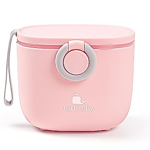 Termichy Baby Formula Dispenser, Portable Milk Powder Dispenser Container with Carry Handle and Scoop for Travel Outdoor Activities with Baby Infant, 8.8OZ, 0.55LB, 250g (Pink)