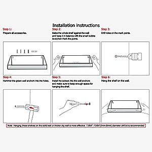 Hoikwo 3 Pack Mesh Wall Floating Shelves, for Bathroom Laundry Room Bedroom Living Room Kitchen and Office