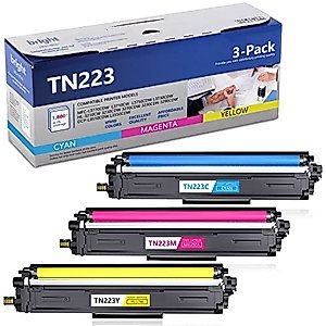 MANDBOY TN223 High Yield Toner Cartridge TN-223 TN223C/M/Y Toner Cartridges Compatible Replacement for Brother TN 223 MFC-L3770CDW HL-3210CW 3230CDW DCP-L3510CDW Printer Ink, 3 Pack
