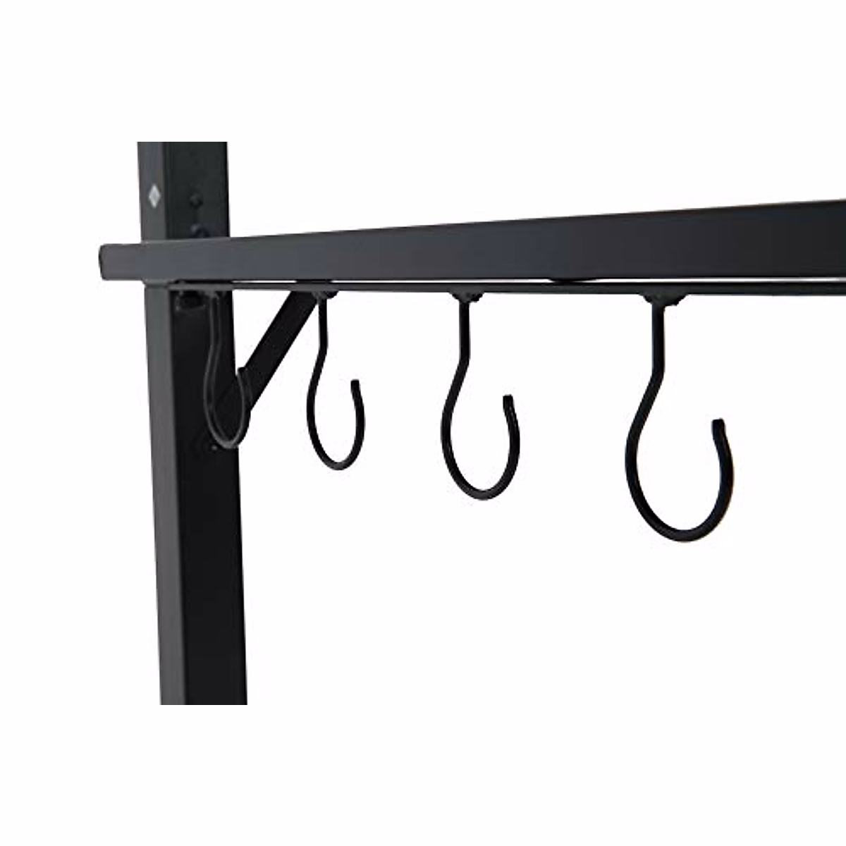 8' x 5' Grill Gazebo Shelter, Outdoor BBQ Gazebo with Double Tier Soft Top, Grill Canopy Tent with Hook and Shelves for Patio Backyard, Steel Frame, Gray