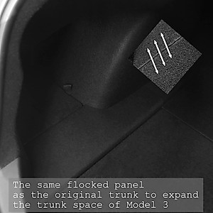 CYBERBEANS Left Side Storage Bins for Tesla Model 3 Accessories Rear Trunk Organizer Storage Boxes 2021 2022 2023