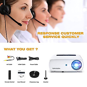 Projector with WiFi and Bluetooth, Native Full HD 1080P Portable Movie Projector, 9500Lux, Touch Screen, 350'' Outdoor Projector Supports 4K & Zoom, Compatible with Phone, PC, Laptop, TV Stick, PS5