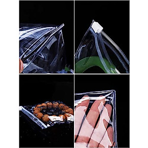 50 Jewelry Bags Clear Necklace Zipper Bags,Double Pocket 3.5x4.5 inch PVC Zipper Lock Bags,Frosting Jewelry Anti Oxidation Bag Clarity Tarnish Prevention,Resealable Storage of Jewelry(2 pockets)