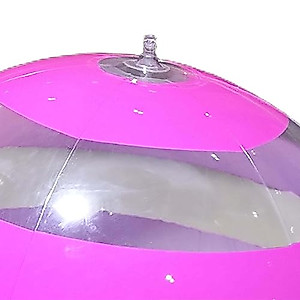 Summer Beach Ball, Summer Water Games, PVC Party Favor Blow Balls, Inflatable Pool Toys for Yard, Hawaiian Theme, Party, Lake Summer Beach, Violet Stripe