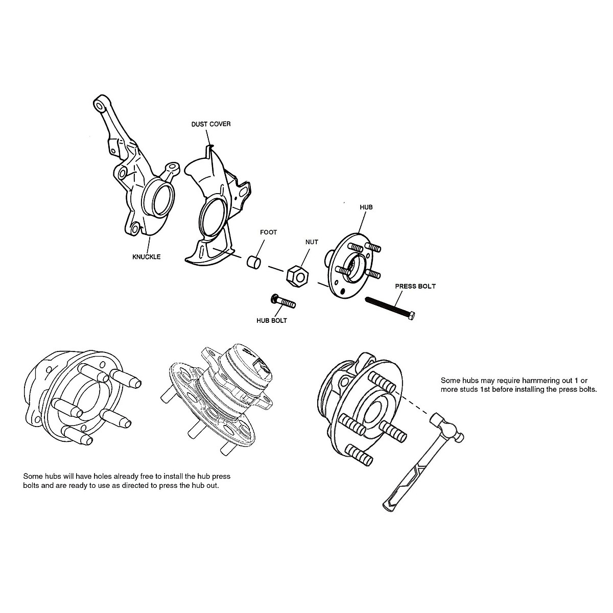 Astro Pneumatic - ""Last Chance" Impact Rated Hub Removal Bolt Kit (78834)