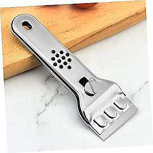 HOLIDYOYO 1 Set Tile Stain Removal Shovel Ice Scraper Paint Scraper Tool Sticker Labels Floor Scraper Scrapers for Stains Cleaning Scraper Scrapers for Wallpaper Tools Stainless Steel Silver