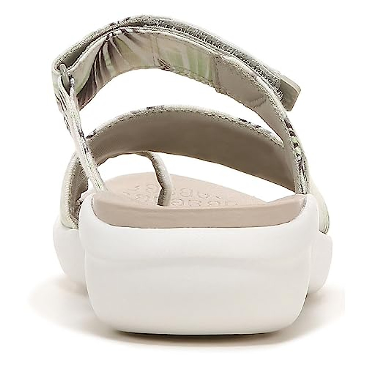 BZees Womens Carry On Slide Sandal Green Palm Leaf 10 W