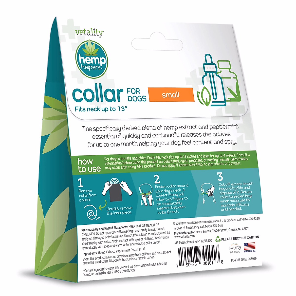 Vetality Calming Collar for Dogs, Separation Anxiety and Hip and Joint