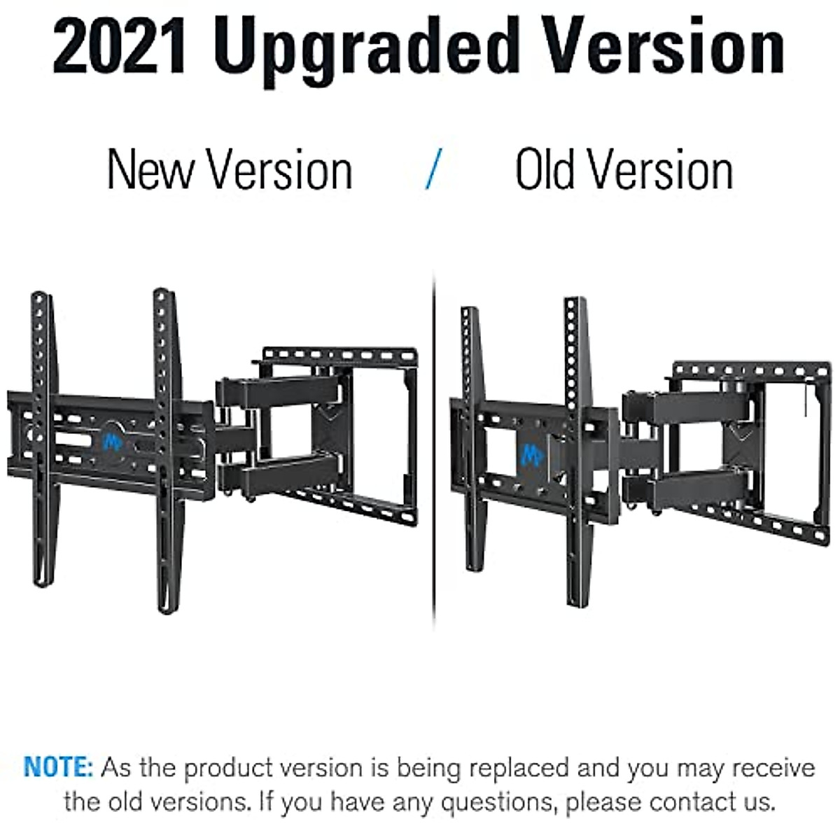 Mounting Dream Full Motion TV Wall Mount and Soundbar Bracket Bundle, TV Bracket for 26-55 Inch TVs, Max VESA 400x400mm and 99 LBS, Sound Bar Mount for Mounting Above or Under TV Up to 15 LBS