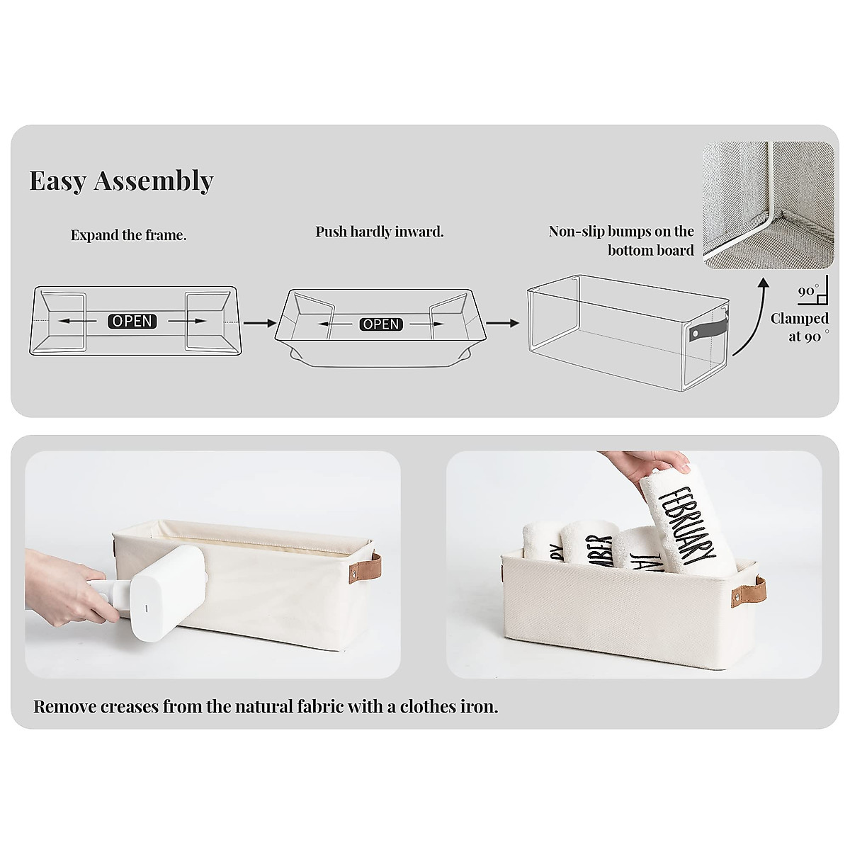 StorageWorks Storage Bins for Shelves and Narrow Storage Bins, Small baskets for Organizing
