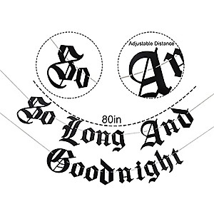 Gothic Letter So Long And Goodnight Banner - Funeral 30th Birthday Banner - Emo 30th Birthday Party Decoration (GOODNIGHT)