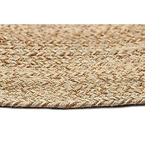 WOVEN ST. Performance Braided Round Area Rug | Carpets Suitable for Living Room, Bedroom, Dining Room, Home Décor | Luxurious Handcrafted Traditional Rugs | PET-Yarn | 8’ Round | Modern Rugs