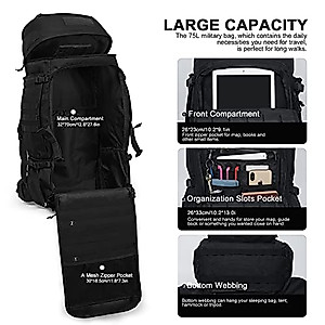 Mardingtop Bundle Items: 28L+75L Molle Tactical Backpack Black