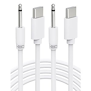 Bicmice USB Type C DC Charging Cable 2.5mm DC Charger Cord 2.6Ft Replacement-2 Pack(White)