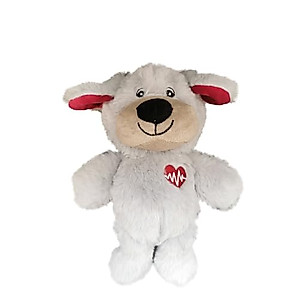 HonourHope Dog Heartbeat Toy for Anxiety Relief, Dog Soft Plush Toy Pet Calming Puppy Behavioral Training Aid Toy Pet Companion Pillow for Puppy Dog Cat Kitty Pets - Bear Box