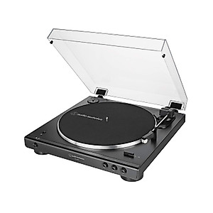 Audio-Technica AT-LP60XBT-BK Fully Automatic Bluetooth Belt-Drive Turntable Bundle with Hyperion Vacuum Tube Bluetooth 5.0 Speaker System (2 Items)