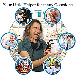 EasY Magnifier Small Pocket Magnifying Glass 3X with LED Light For Reading Fine Print; Mini Lighted Hand Held Acryl Lens; Read Lables In Stores; Magnify Glasses For Close Work;Helpful Gift For Seniors