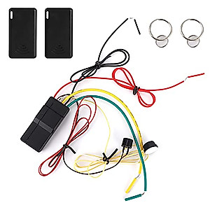 Weojeviy Car Security System, Anti Theft, 2.4GHZ Engine Immobilizer Anti Hijacking Alarm System Intelligent Circuit Cut Off Universal for DC12V Vehicles