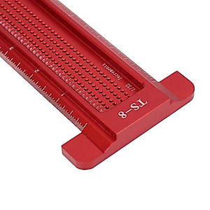 YWNYT Woodworking Scriber, Multifunction Woodworking Aluminum Alloy Measure Ruler for Carpenter (Large)