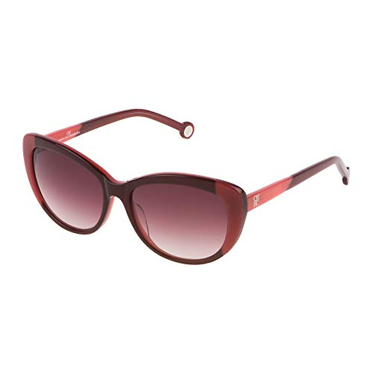 Carolina Herrera Designer Sunglasses SHE648-OGEV in Burgundy Rose Gradient Lens