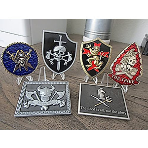 Set of Six Navy Seal Team Six Challenge Coins DEVGRU Squadrons Blue, Gold, Red, Silver, Grey & Black