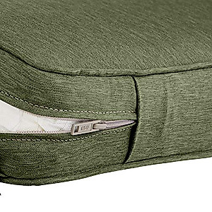 Classic Accessories Montlake FadeSafe Water-Resistant 42 x 18 x 3 Inch Outdoor Bench/Settee Cushion, Patio Furniture Swing Cushion, Heather Fern Green, Patio Loveseat Cushion