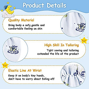 Newborn Baby Gloves Infant No Scratch Elastic Wrist Infant Soft Gloves Baby Mittens for 0-6 Months Baby Girls Boys (Cool Style,24 Pairs)
