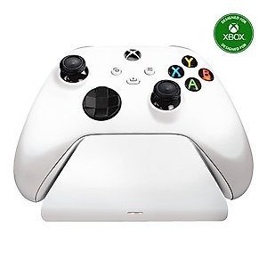 Razer Universal Quick Charging Stand for Xbox Series X|S: Magnetic Secure Charging - Perfectly Matches Xbox Wireless Controllers - USB Powered - Robot White (Controller Sold Separately)