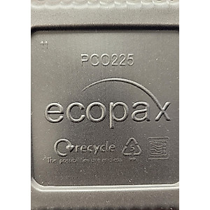 [80 Sets] PP Pebble Box Serving Tray with Lid, Food Container (6x6" 1 Compartment)