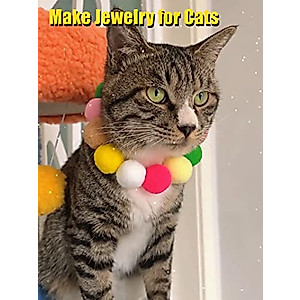 HEUHAI Cat Balls, 40 Pack 1.25 Inches 10 Colors, Soft and Non-Fading Cat Toy Balls, Cats, Ferrets, for Small and Medium Breed Sizes