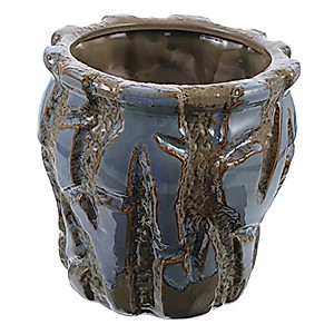 Levemolo 1pc Container Planter Assorted Decoration Pot Rustic Flowerpot Ceramic Color Succulent Modern Vintage Outdoor Creative Desktop for Flower Green Holder Style Home Pots Bonsai