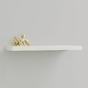 InPlace Shelving 0191801 Floating Wall Mountable Shelf with Invisible Brackets, White, 47.3-Inch Wide by 10.2-Inch Deep by 2-Inch High