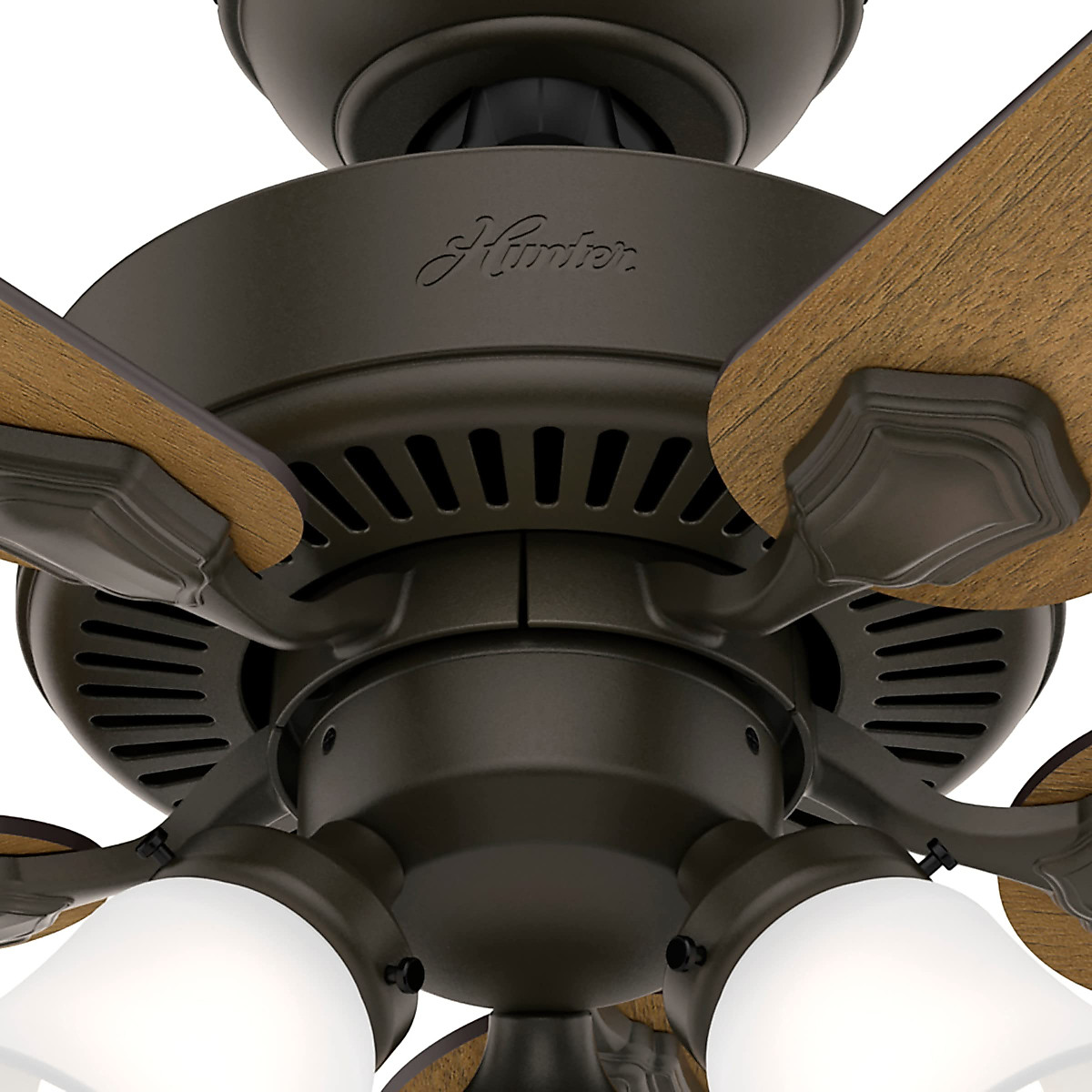 Hunter Fan Company, 50881, 44 inch Swanson New Bronze Ceiling Fan with LED Light Kit and Pull Chain