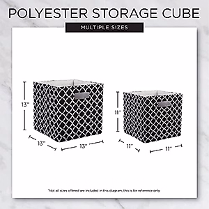 DII Non Woven Polyester, Metallic Chevron Storage Bin, Gold, Small Set of 2