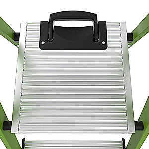 Little Giant Ladders, MightyLite, M4, 4 ft Stepladder, Ground Cue, Fiberglass, Type IAA, 375 lbs weight rating, Green, (15384-001)