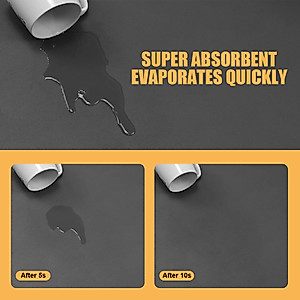 Under Sink Mat for Kitchen Super Absorbent, Quick Dry Kitchen Bathroom Cabinet Mat, 34" X 22" Or Smaller Cut to Fit Under Sink Drip Tray, Under Sink Liner Easy to Clean- Dark Grey