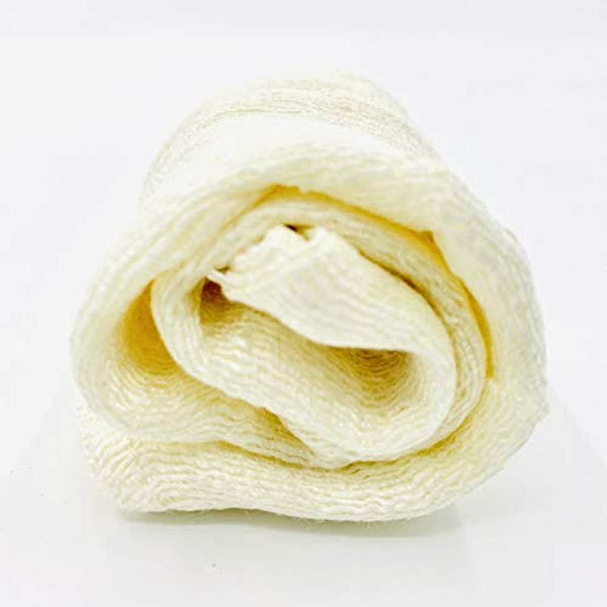 Mimi Organic & Natural Life, Mimi Organic 100 Natural Mulberry Silk Hand Face Yoga Towel 2 Layer | Newborn Baby and Woman Heavenly Soft Washcloth 12x12in 1pc, Off-White No Bleached Dyed